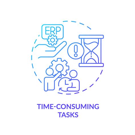 gradient time consuming tasks icon concept isolated vector enterprise