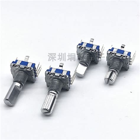 台产ec11旋转编码器15 20mm梅花炳 半轴音响数字电位器带按开关 虎窝淘