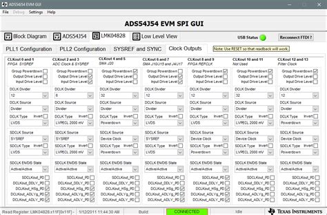 Ads54j54evm Read Ddr To File Timedouterror Tsw14j56 Rev E Data