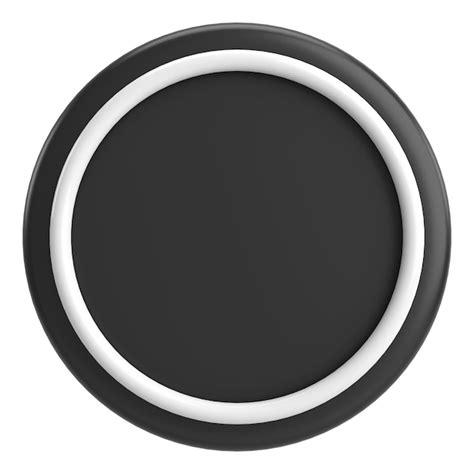 premium photo 3d circle button empty button 3d illustration