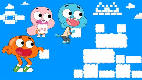 Gumball Darwin Anais They Play With Cloud Blocks By Dzinymaster On