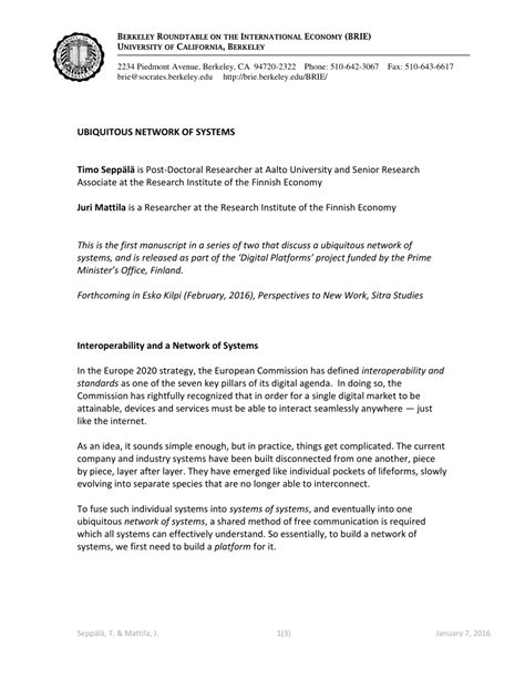 pdf ubiquitous network of systems