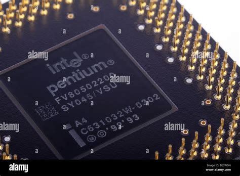 Macro Of A Computer Processor With Some Fine Details Stock Photo Alamy