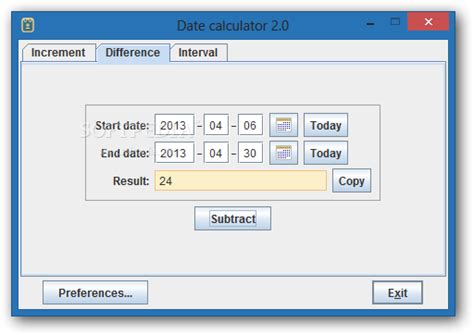 Date Calculator Download Softpedia