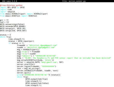 whitelist 8 raspberry pi and pir passive infrared motion