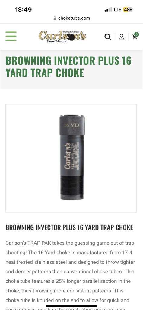 Trap Choke Tubes R Shotguns