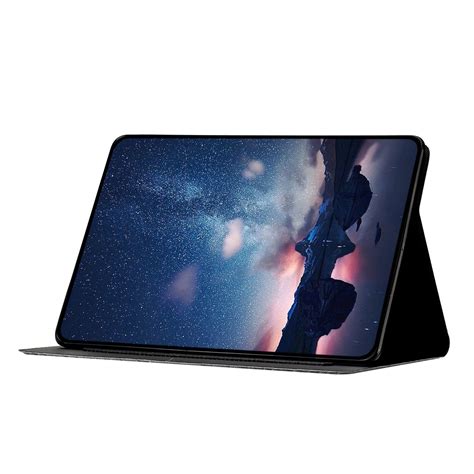 For Samsung Galaxy Tab A9 Solid Color Crocodile Texture Smart PU Tablet Case With Sleep Wake