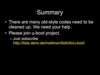 U Boot Source Clean Up Project How To ODP Operating Systems Computer Software And Applications