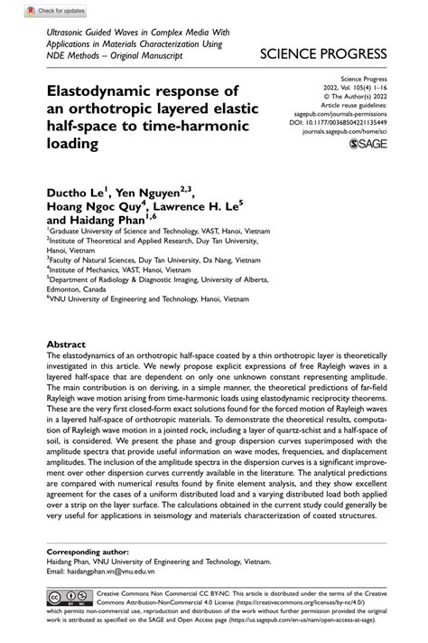 Pdf Elastodynamic Response Of An Orthotropic Layered Elastic Half