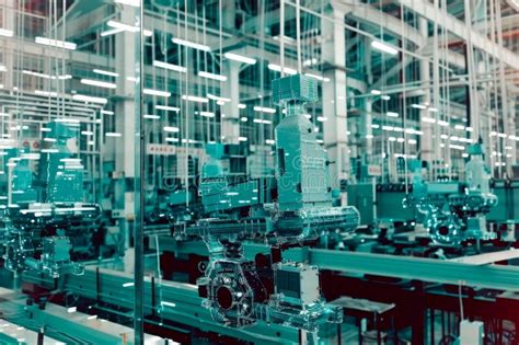 Innovative Smart Robot Arm System Enhancing Automation In Smart Factory Production Lines Stock