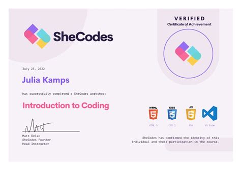 Womenintech Shecodes Coding Basics Julia Kamps