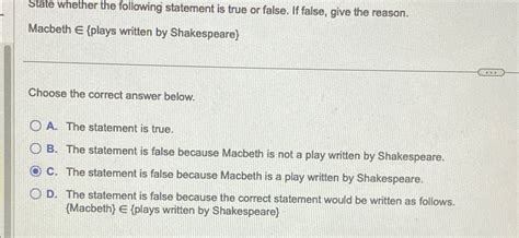 Solved State whether the following statement is true or | Chegg.com