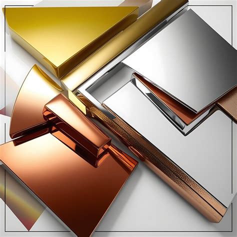 A Dynamic Abstract Background Featuring Glossy Overlapping Geometric Shapes In Metallic Shades