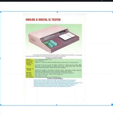 Analog And Digital Ic Tester At ₹ 25300piece Digital Ic Tester In