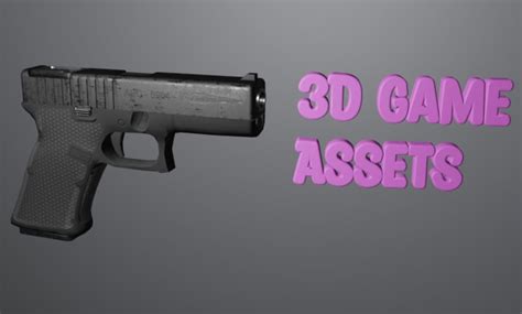 create 3d game assets weapons and props with textures by tooba 613