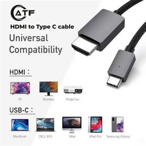 Black Base Pvc Atf Type C Hdmi Cable 15 M 180 Gbps At ₹ 185piece