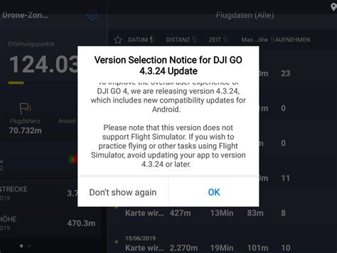 DJI kündigt DJI Go 4 App Update an Flight Simulator muss gehen