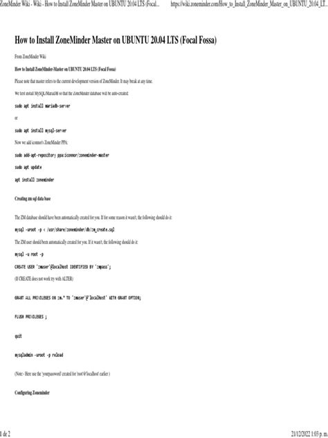 03 1 How To Install Zoneminder Master On Ubuntu 2004 Lts Focal