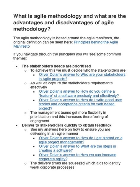 Agile Document Pdf Agile Software Development Software