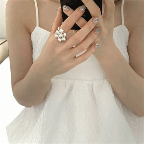 [2컬러] 볼드 다발 볼 반지 포인트 반지 프리사이즈반지 심플 링 에이블리