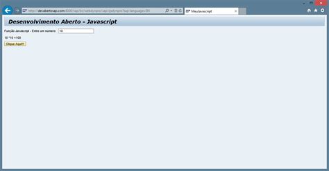 Web Dynpro Usando Javascript Sap Abap Desenvolvimento Código Aberto