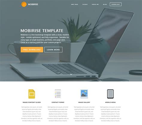 Mobirise Bootstrap Template Fastcodespace