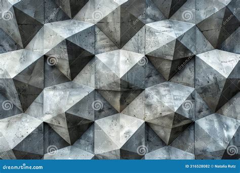 Detailed Image Of A Three Dimensional Geometric Wall Design With