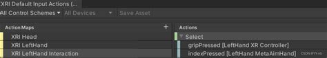 Unity Vr：xr Interaction Toolkit 输入系统（input System）：获取手柄的输入