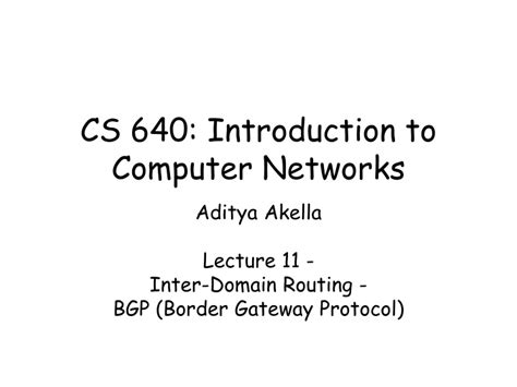 Ppt Cs 640 Introduction To Computer Networks Powerpoint Presentation