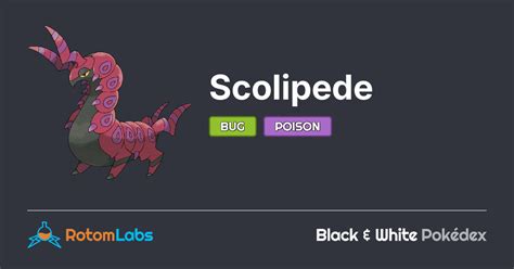 Scolipede Rotomlabs Black And White Pokédex