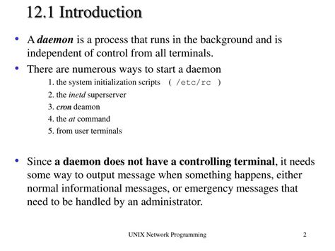 Ppt Chapter Daemon Processes And Inetd Superserver Powerpoint Presentation Id