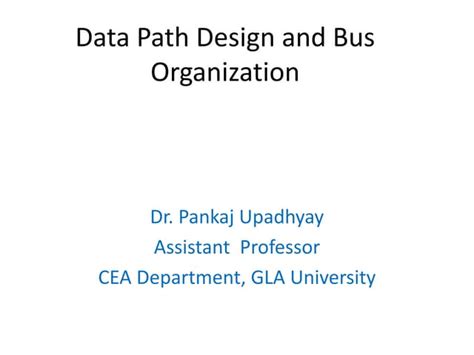 data path design and bus organization pptx