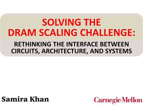 Pdf Solving The Dram Scaling Challengedram Scaling Challenge Dram Memory In Todays System