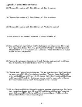Systems Of Linear Equations Worksheet By Ground State Physics TPT
