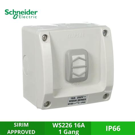 Schneider Clipsal Kavacha Ws226 16a 1 Gang Weatherproof Surface