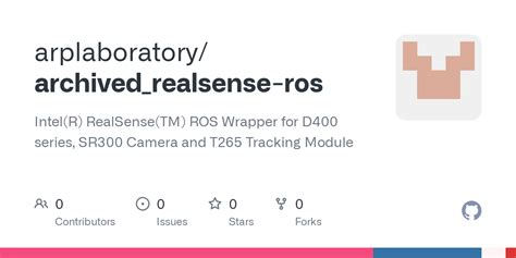 Github Arplaboratoryarchivedrealsense Ros Intelr Realsensetm