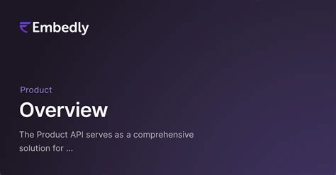 Overview Embedly Api Documentation