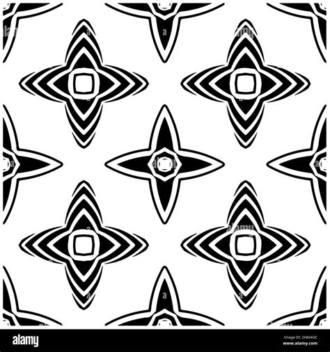 Vector Geometric Seamless Pattern Modern Geometric Background With Abstract Shapes Monochromatic