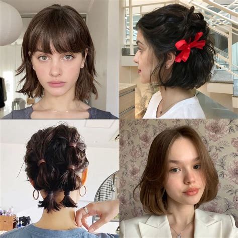 짧은 단발머리 스타일링 펌 매직셋팅 머리묶기 뷰리진