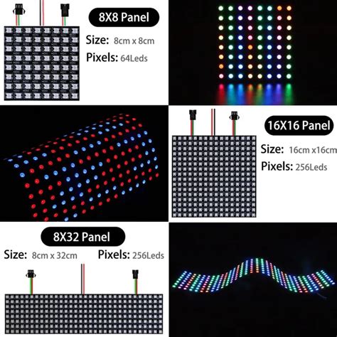 Led 디지털 개별 주소 지정 패널 Ws2812 Rgb Ic 모듈 매트릭스 Led 스크린 호텔 Ktv 홈 장식에 적합