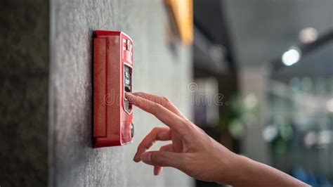 Activate Fire Alarm Trigger Button Stock Image Image Of Action Button 257120917