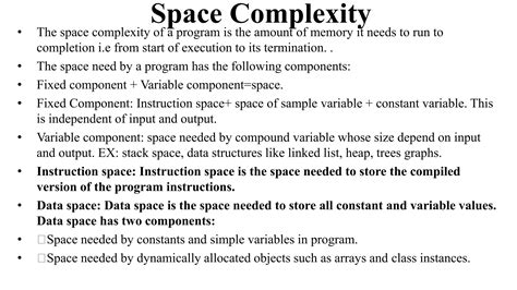 Performance Analysistime And Space Complexity Ppt