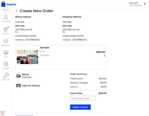 Laravel Ecommerce Admin Order Creation Bagisto