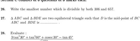 Write The Smallest Number Which Is Divisible By Both 306 And 657 Trian