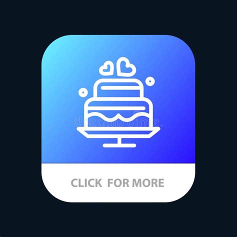 Cake Love Heart Wedding Mobile App Button Android And Ios Line