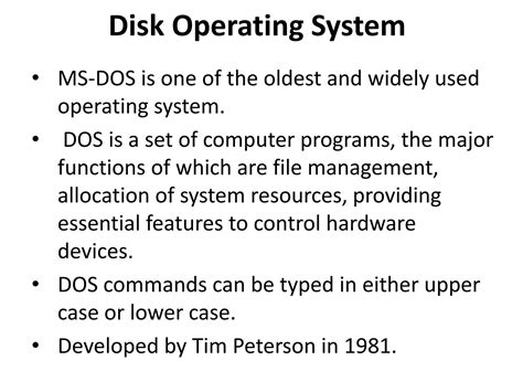 SOLUTION Disk Operating System Ppt Studypool