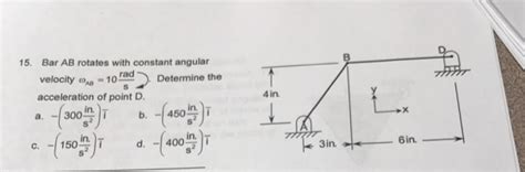 solved bar ab rotates with constant angular velocity