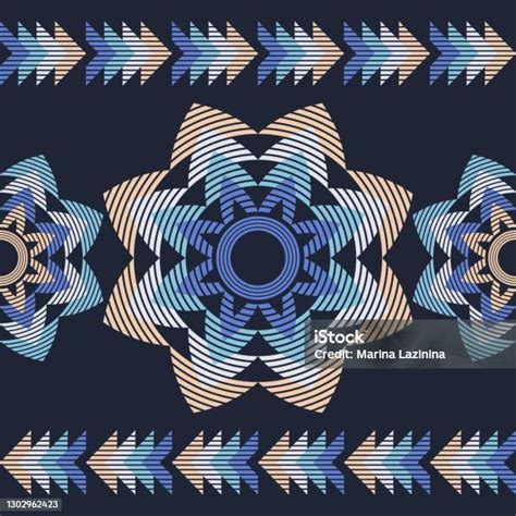 줄무늬 원 폴카는 매끄러운 패턴을 도트 민족 인물의 모자이크 패턴 텍스처 귀여운에 대한 스톡 벡터 아트 및 기타 이미지