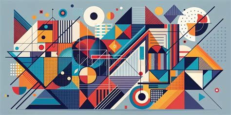 constructivist art featuring bold geometric shapes lines and a dynamic composition generative ai