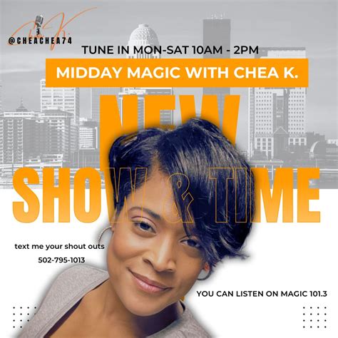 Chea K Woolfolk On Linkedin Magic1013 Middayvibes Radiolife